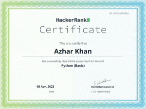 HackerRank Python Basic Certification Solutions - FREE SQL Certification